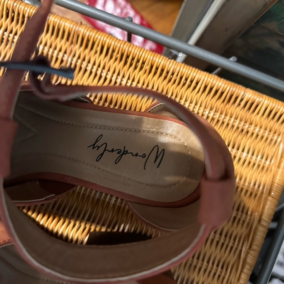 Wonderfly | Shoes | Veuc Wonderfly Suede Wedge Sandals With Ankle Strap ...